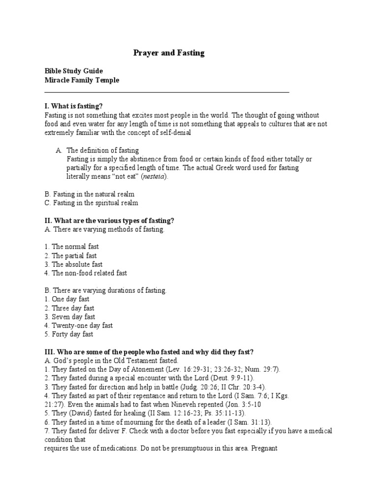 Fasting Guide | PDF | Fasting | Repentance