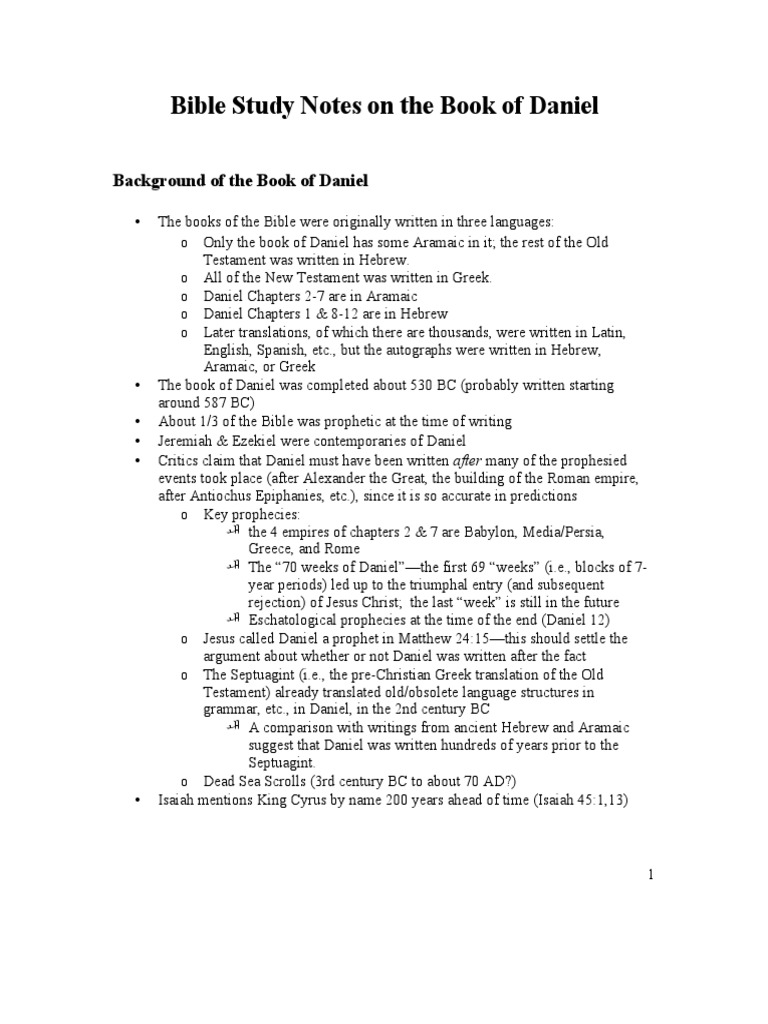 Daniel Guide1 | PDF | Daniel (Biblical Figure) | Book Of Daniel