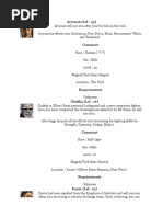 Characters of Songs of War: Ardoni Clans | PDF
