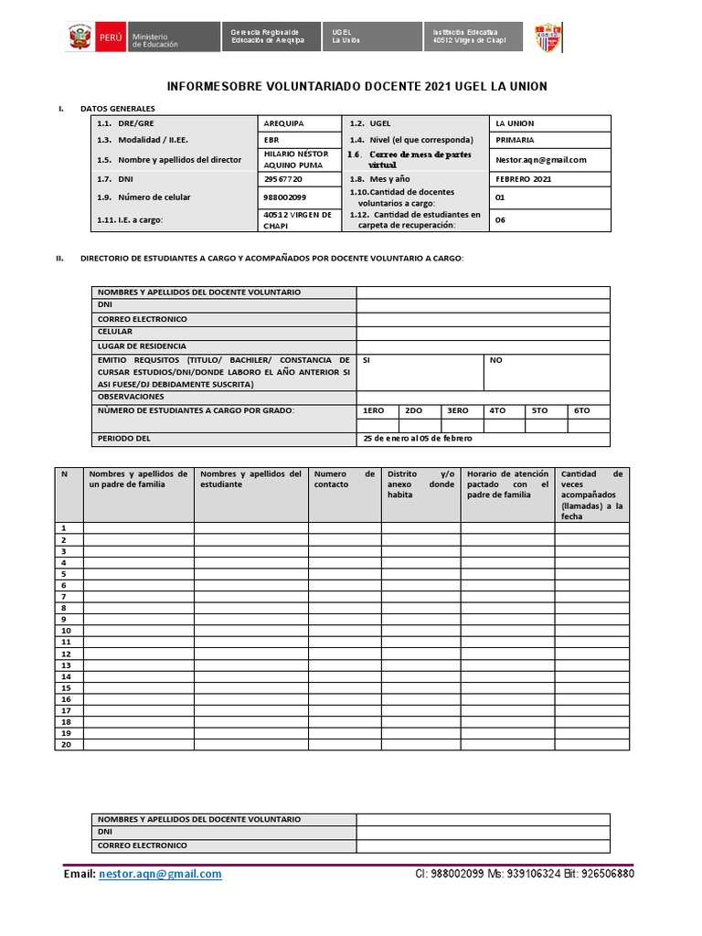 Formato para Informes | PDF
