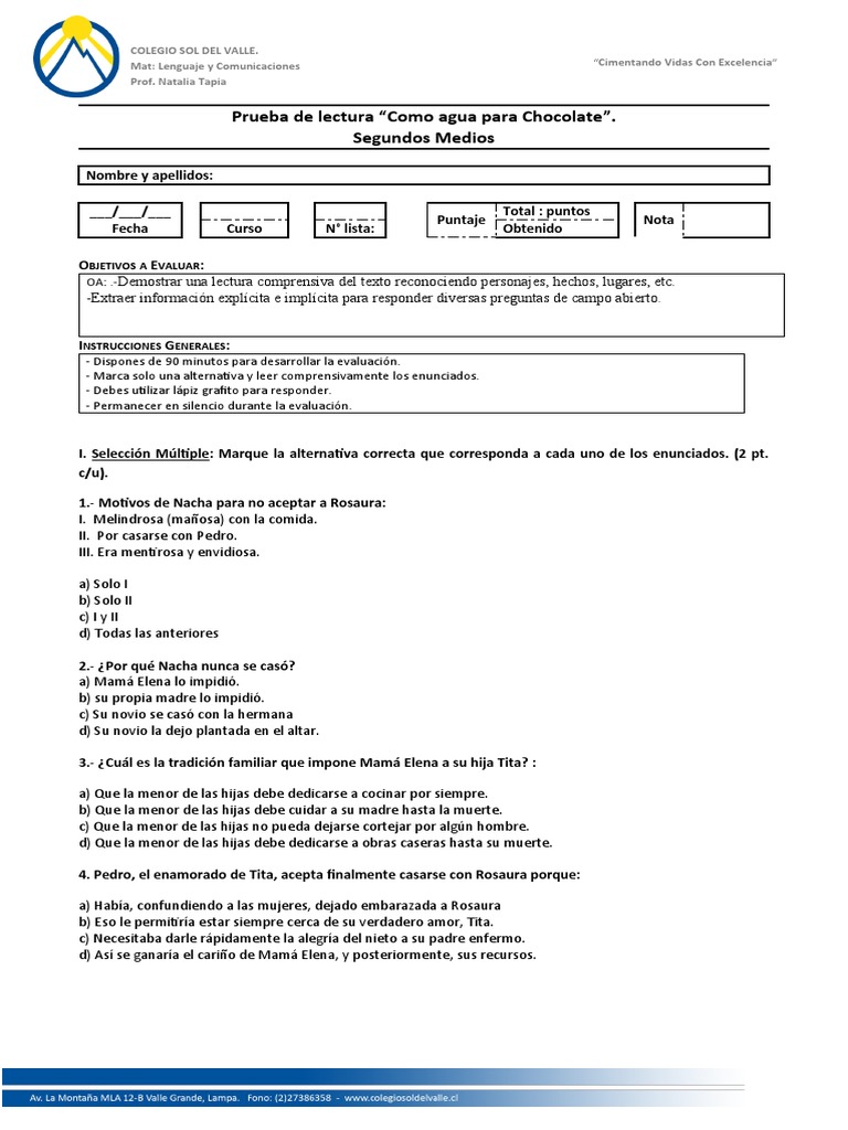 Como Agua para Chocolate | PDF