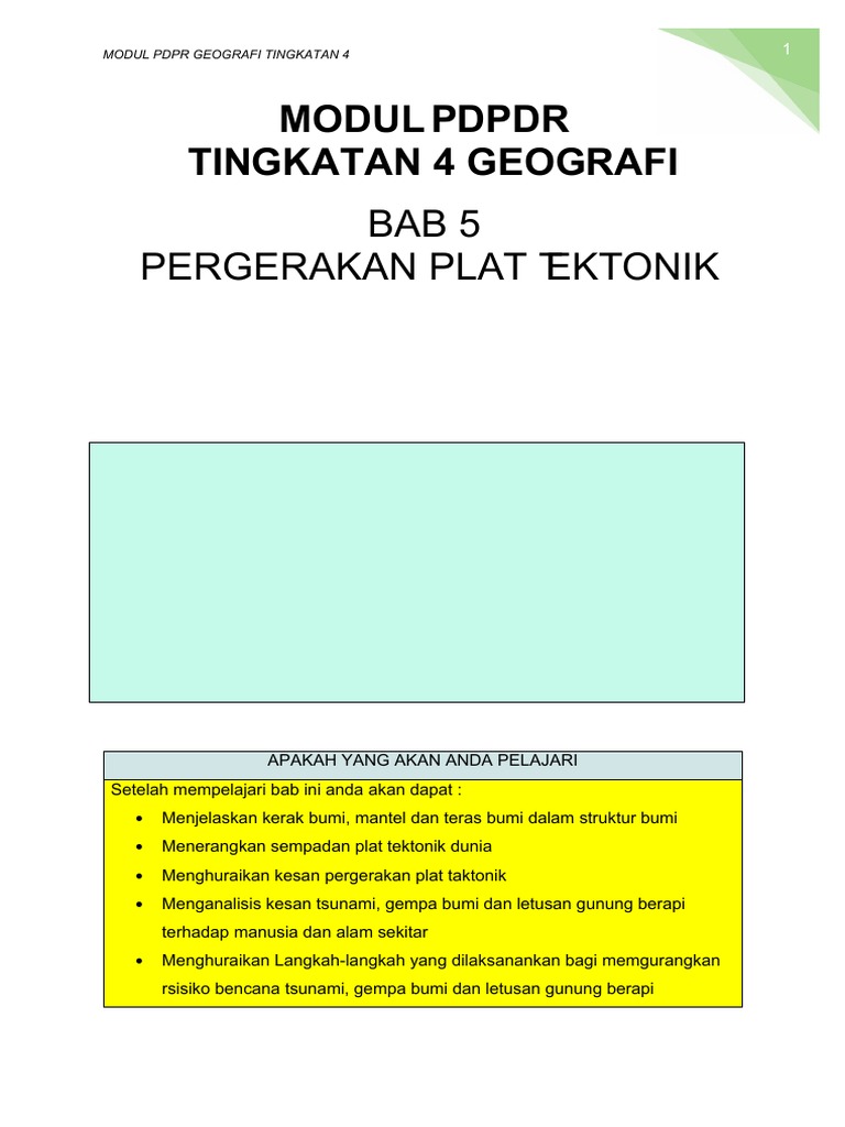 Bab 5 Pergerakan Plat Tektonik | PDF