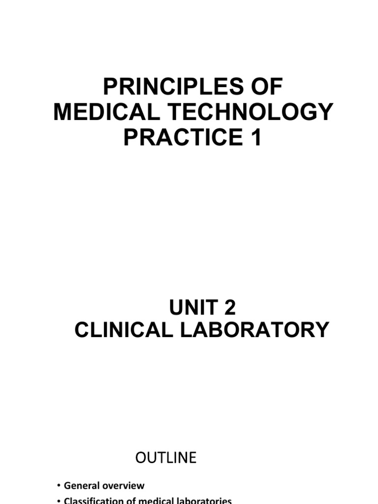 Clinical Laboratory Practices Overview | PDF | Pathology | Medical ...