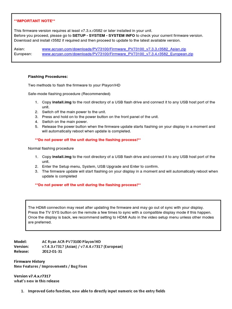 Readme PV73100 v7.4.x.r7317 | Download Free PDF | File Transfer Protocol | World Wide Web