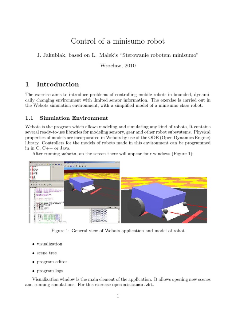 Control of A Minisumo Robot - Compress | PDF | Robot | Robotics