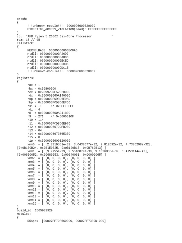 Apex Crash | PDF | Microsoft Windows | Computer Libraries