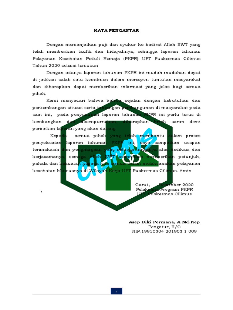 Kata Pengantar PKPR | PDF