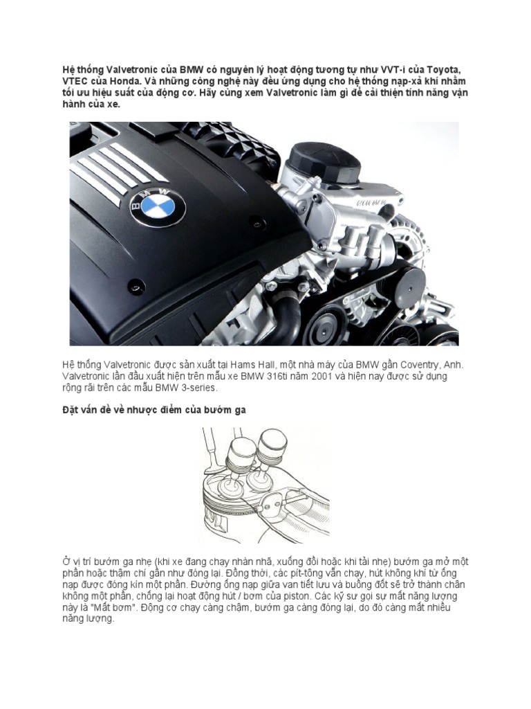 Hệ thống Valvetronic của BMW | PDF