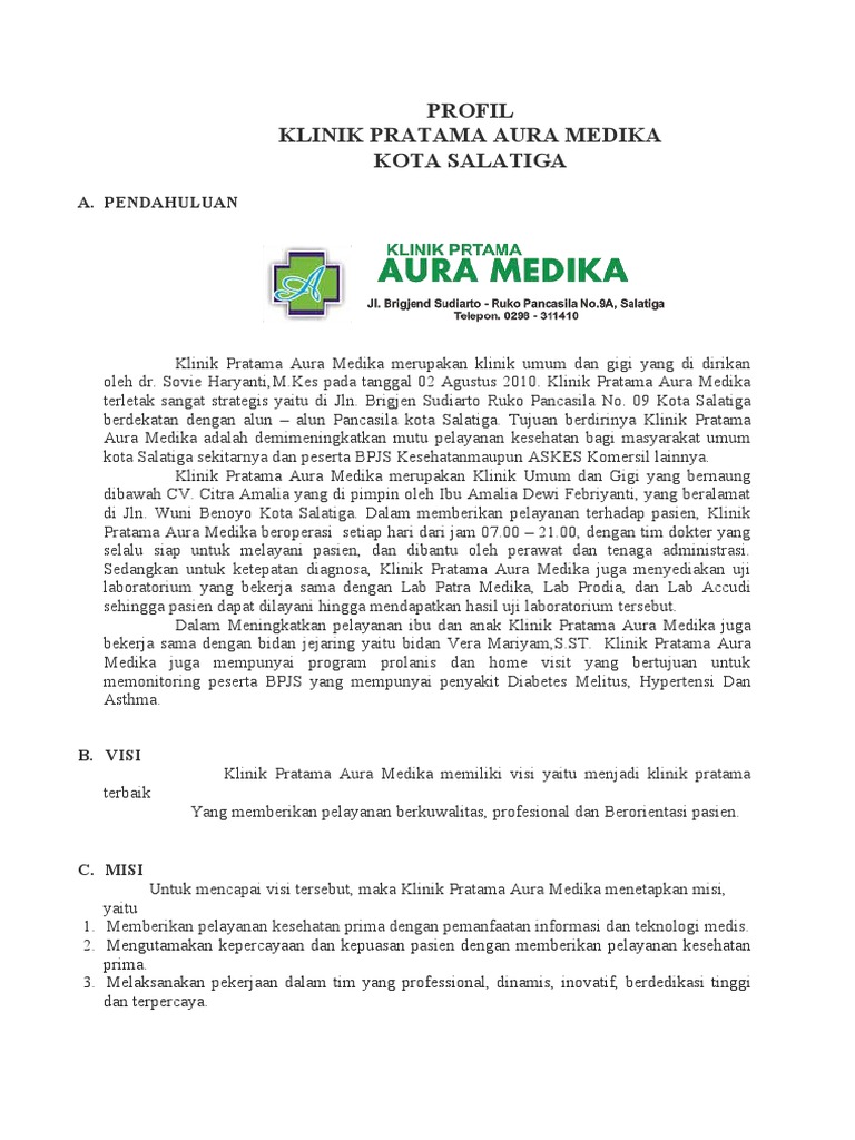 Profil Klinik Contoh | PDF