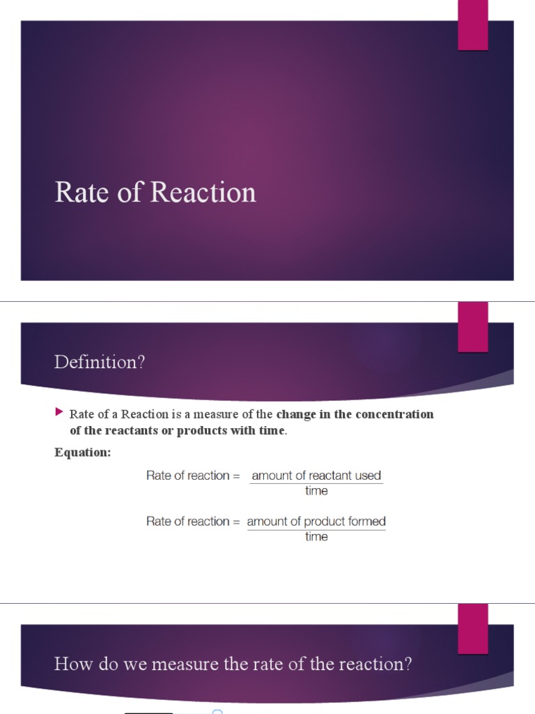 Understanding Rate of Reaction Factors | PDF | Reaction Rate | Chemical ...
