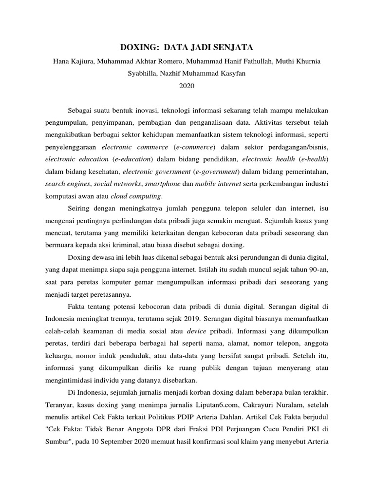 DOXING | PDF