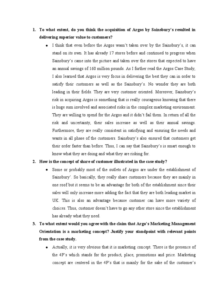 Argos Case Study | PDF | Retail | Marketing