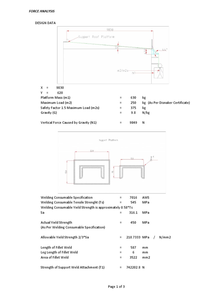 Analysis of structural forces and stresses on a gondola lift platform ...