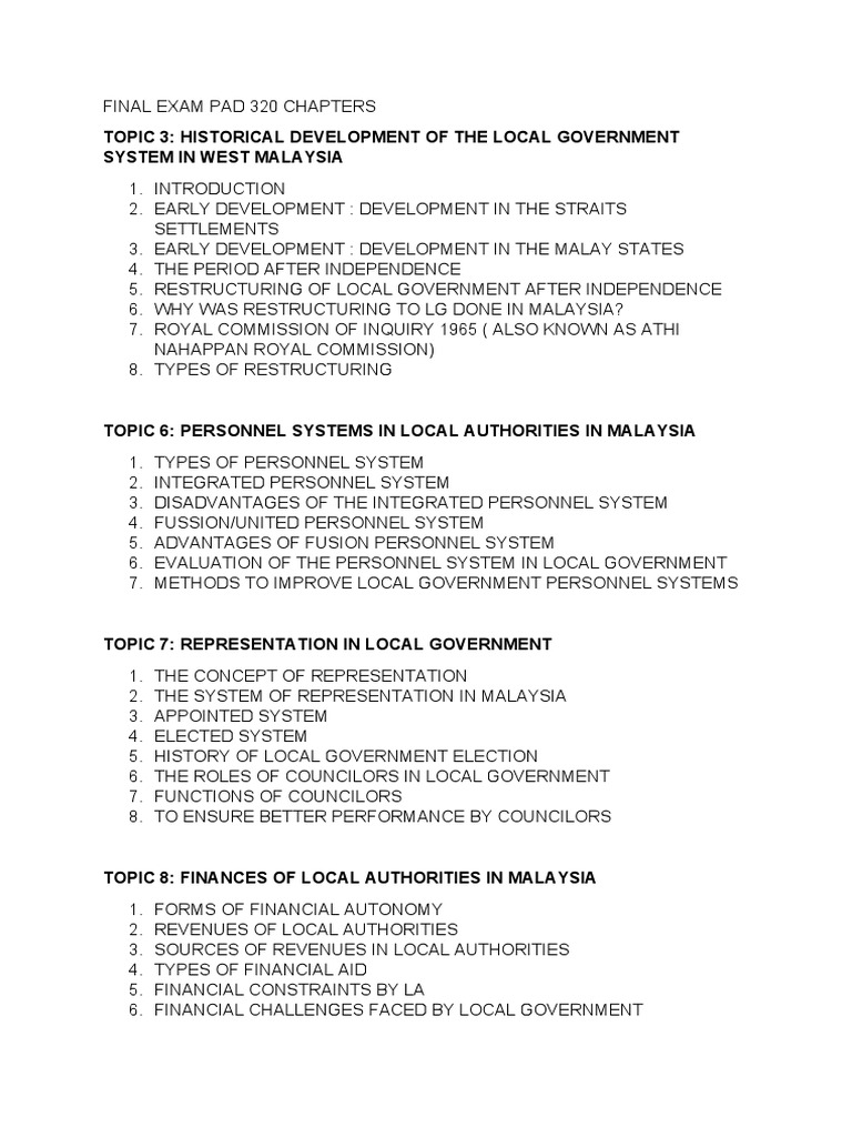 Topic 3: Historical Development of The Local Government System in West ...