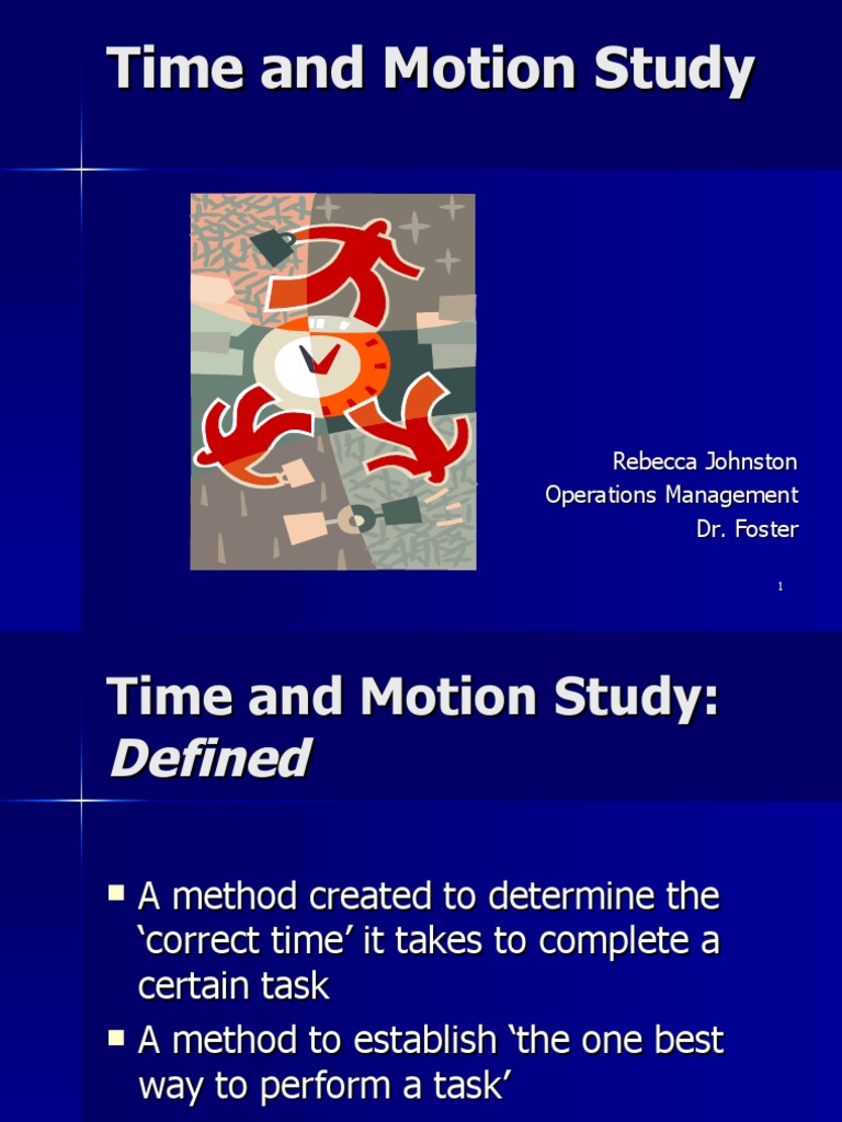 Time and Motion Study | PDF | Business | Economies