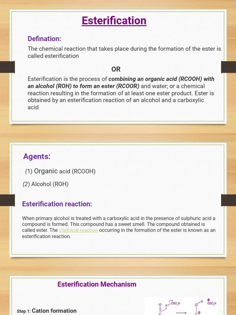 Presentation 1 | PDF | Ester | Chemical Reactions