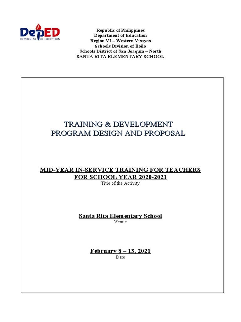 Training & Development Program Design and Proposal | PDF
