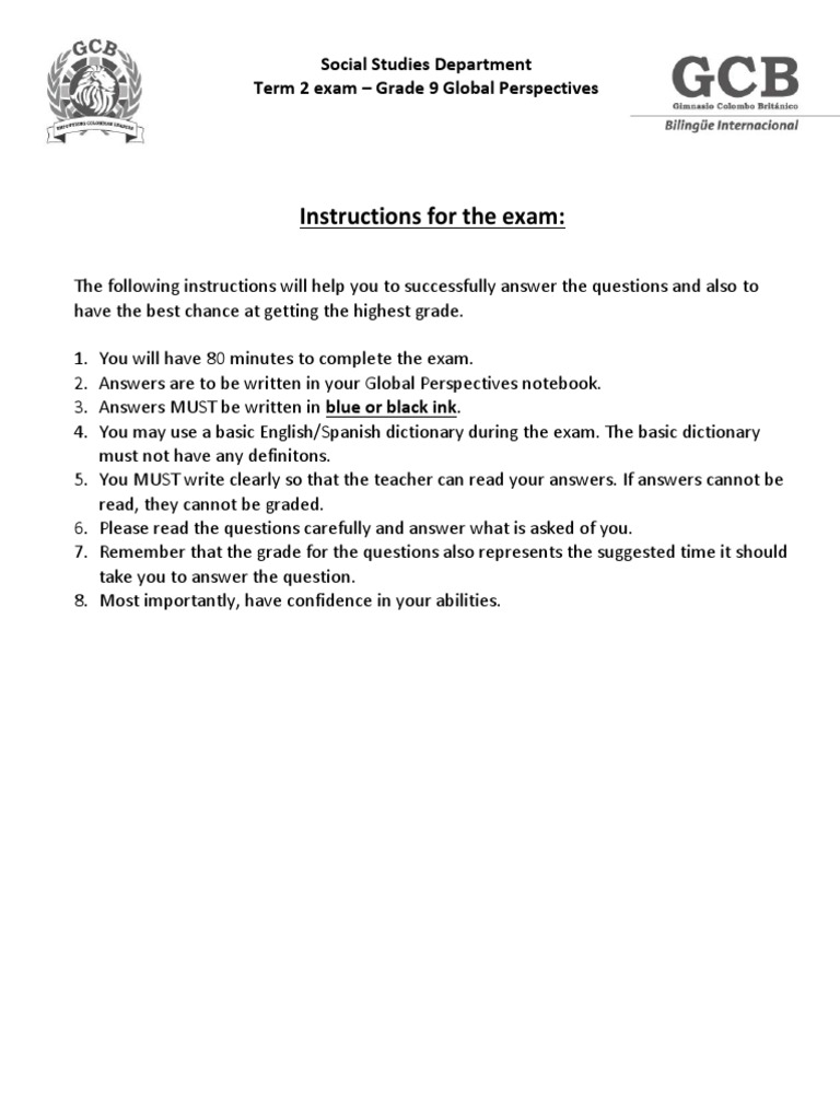 9th Grade Exam - 2nd Term | PDF | Argument | Test (Assessment)