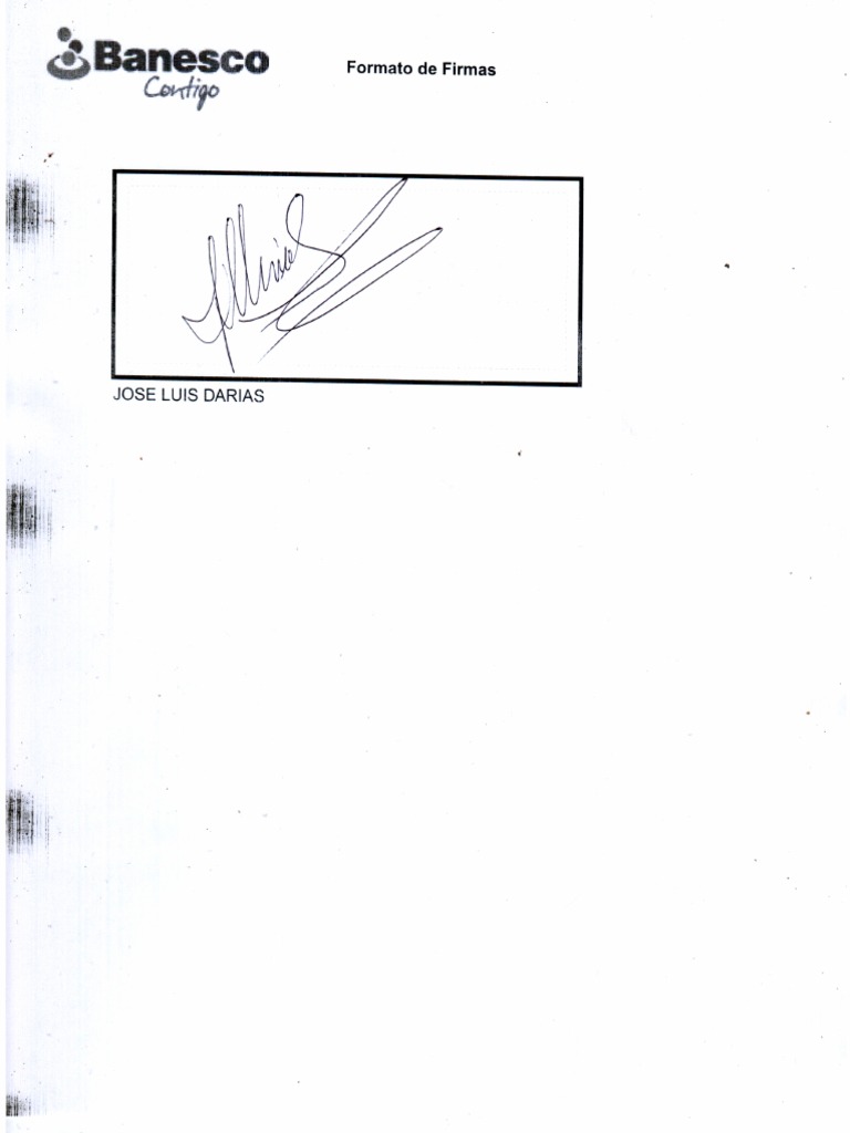 Modelo de Registro de Firma Bancaria | PDF