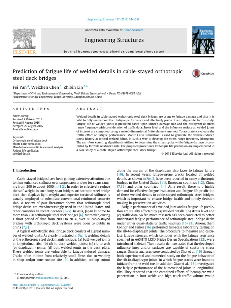 Prediction of Fatigue Life of Welded Details in Cable-Stayed ...