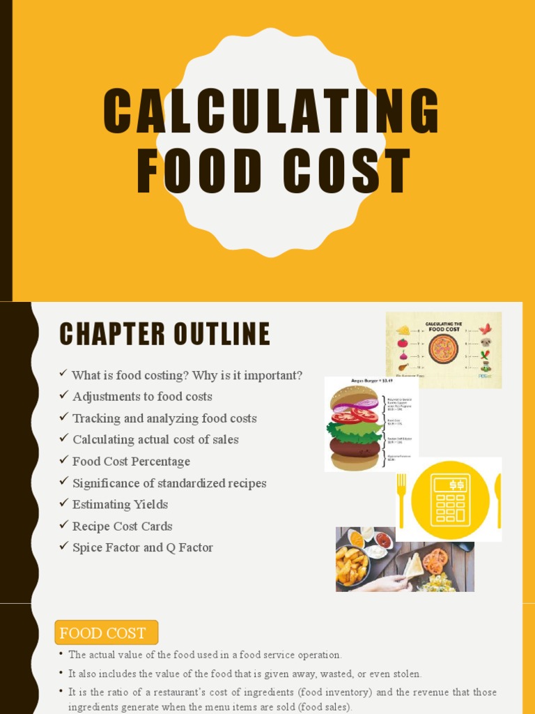 Calculating Food Cost | PDF | Inventory | Percentage