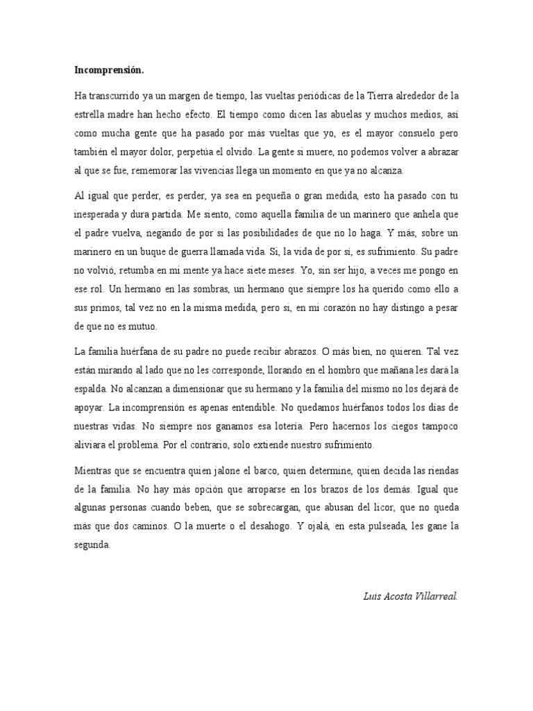 Incomprensión | PDF