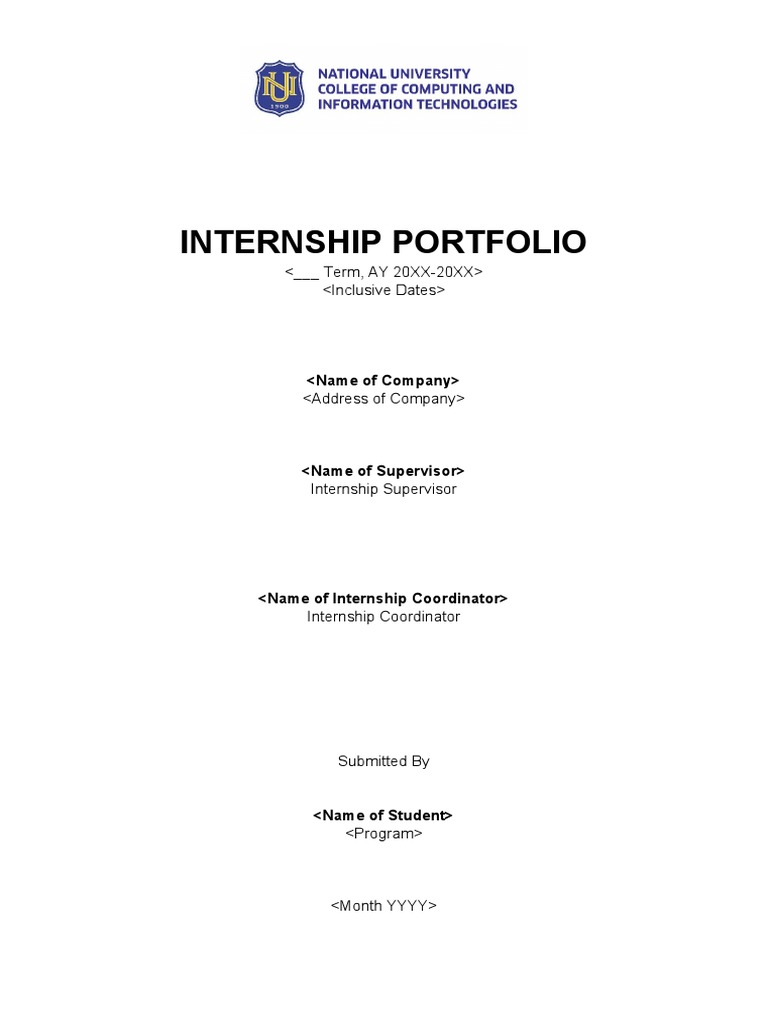 Internship Portfolio | PDF