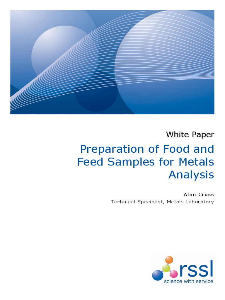 Metals Analysis in Food Sample Prep | PDF | Atomic Absorption ...