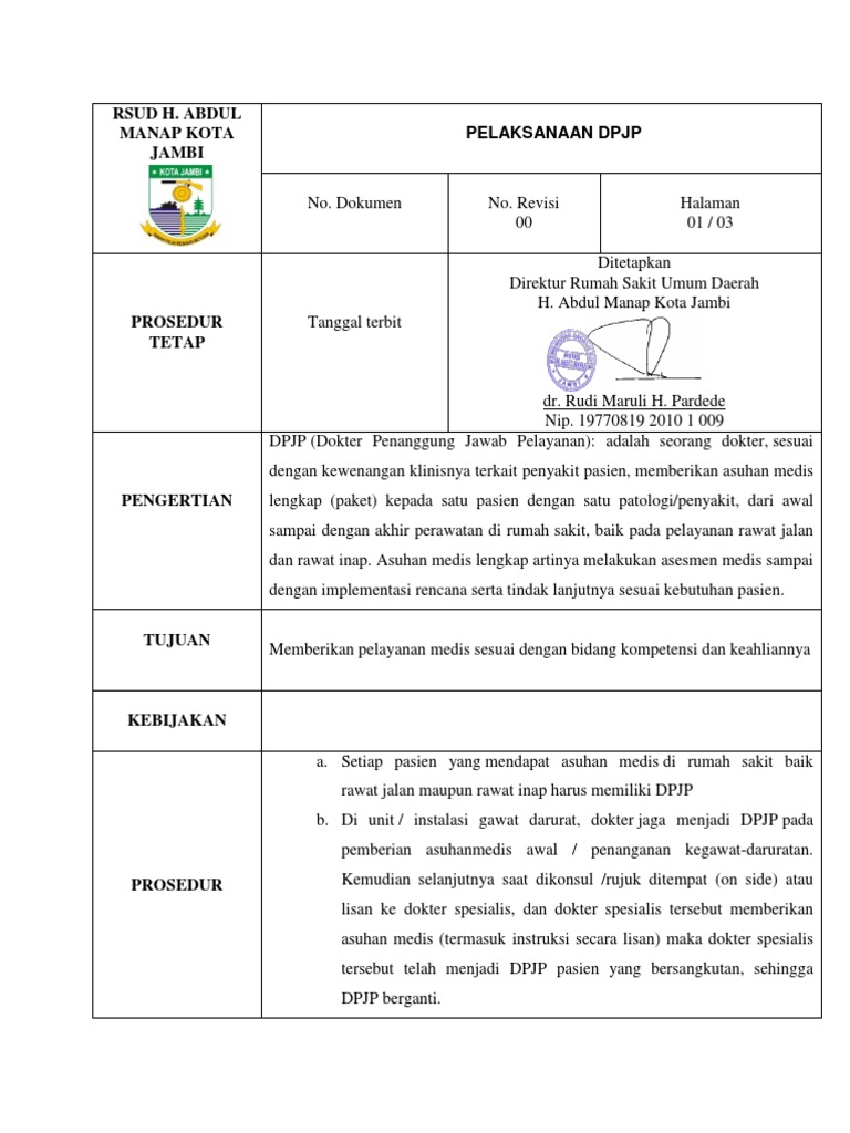 Sop DPJP | PDF
