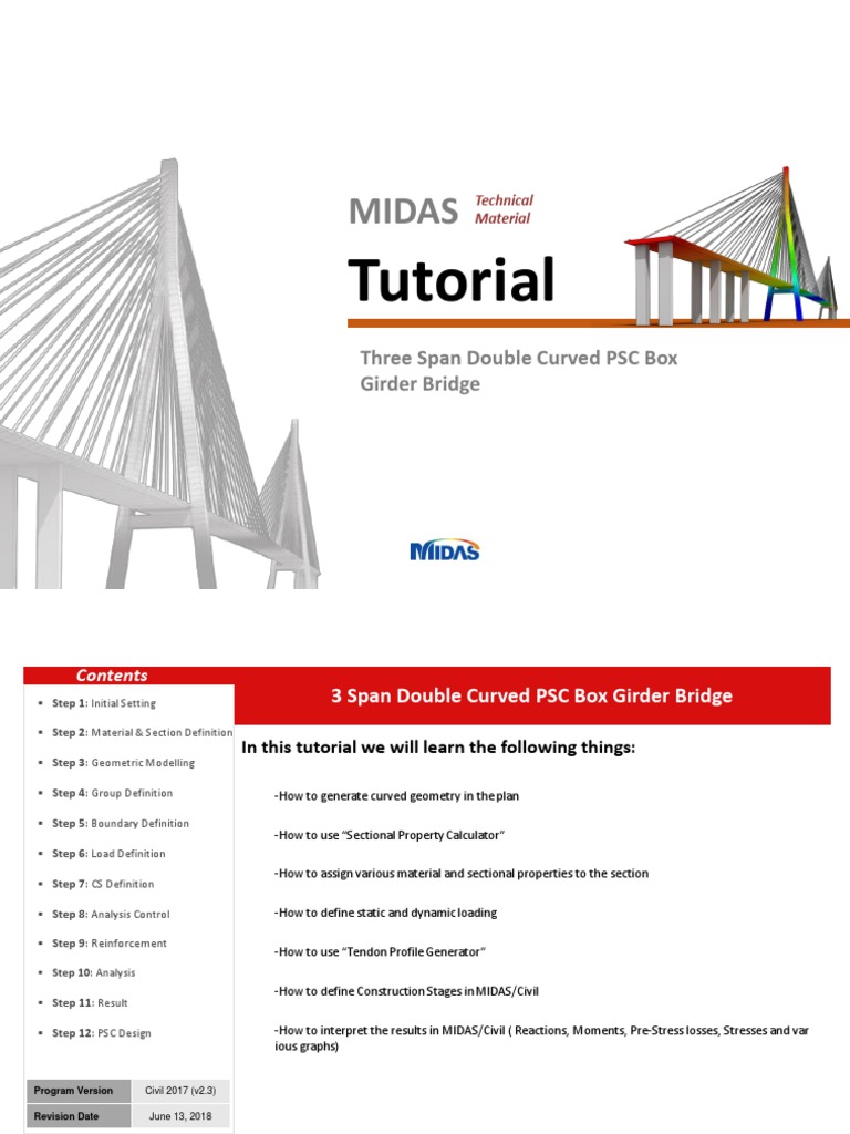 3 Span Curved Modified | PDF | Prestressed Concrete | Bridge