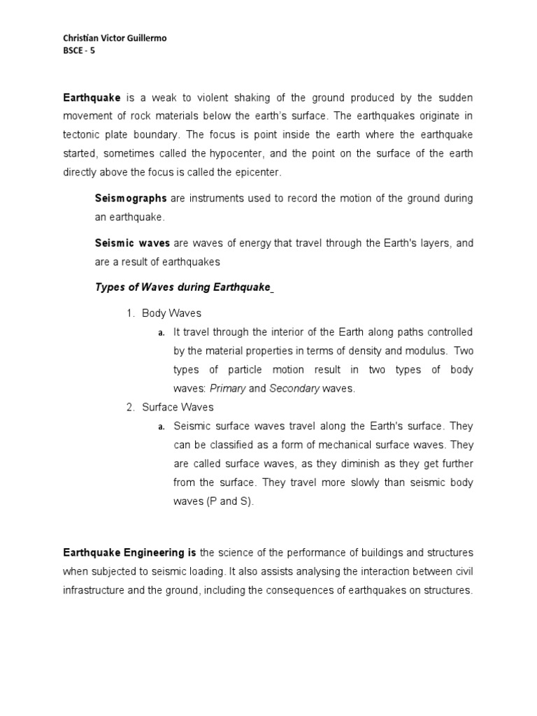 Christian Guillermo - BSCE 5 | PDF | Science & Mathematics