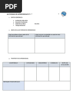 Esquema Sesion de Aprendizaje Aprendo en Casa | PDF
