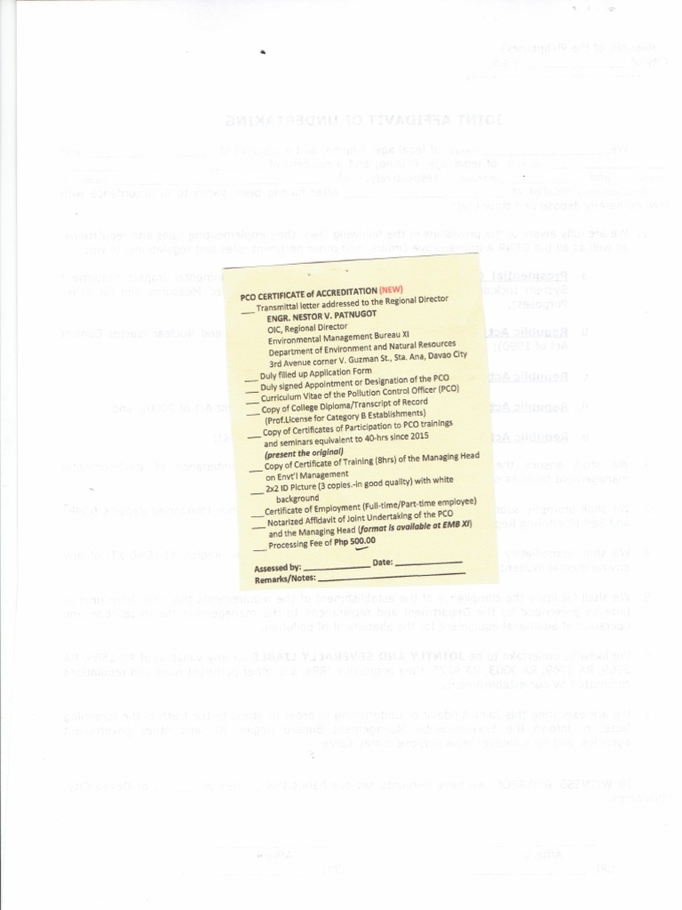 PCO Accreditation Checklist | PDF