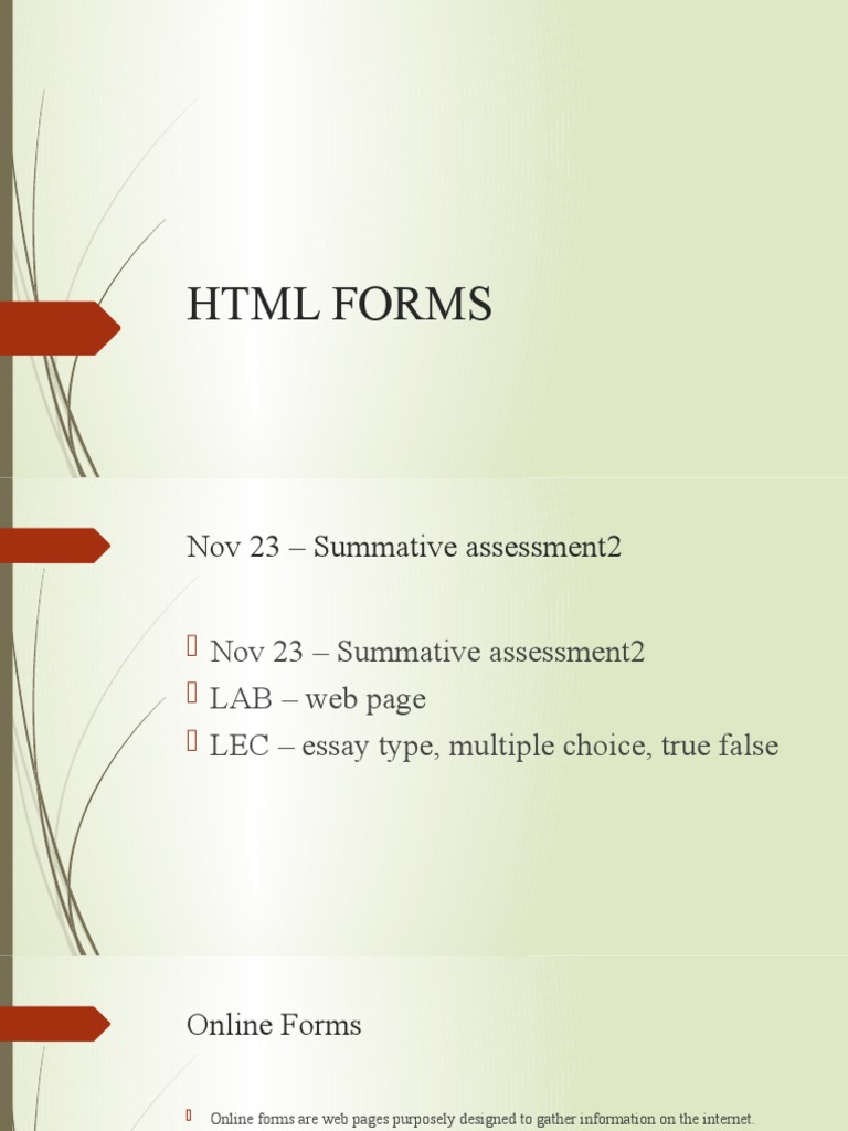 HTML Forms | PDF | Html | Button (Computing)