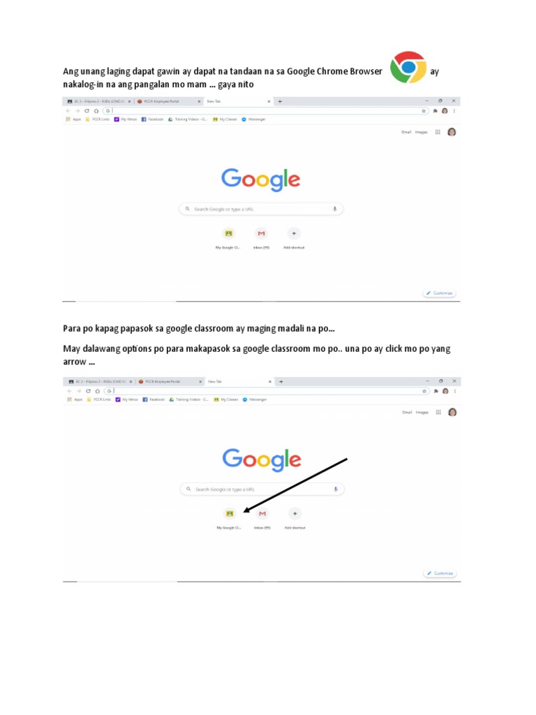 Google Classroom Guide Mam Saulog | PDF