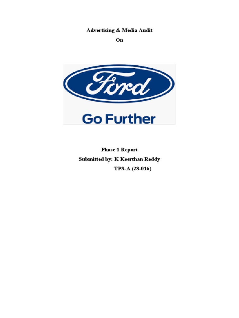 Advertising & Media Audit On | PDF | Ford Motor Company | Brand
