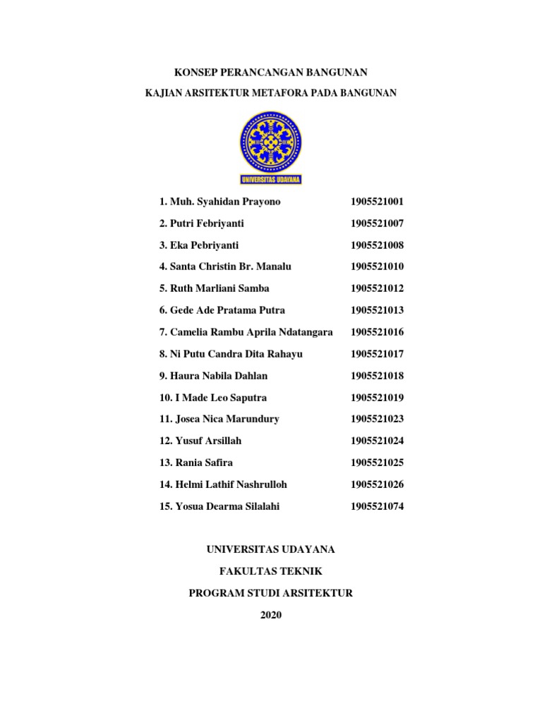 Konsep Arsitektur Metafora - Tugas Kelompok Konsep Perancangan Bangunan ...