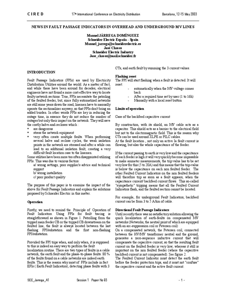 Fault Passage Indicator | Download Free PDF | Electrical Substation ...
