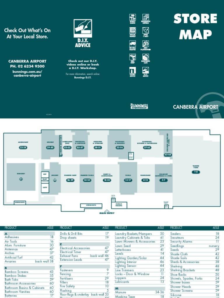 4058 - Bunnings Store Map - Canberra Airport ACT 4058 - PFO - Web | PDF ...