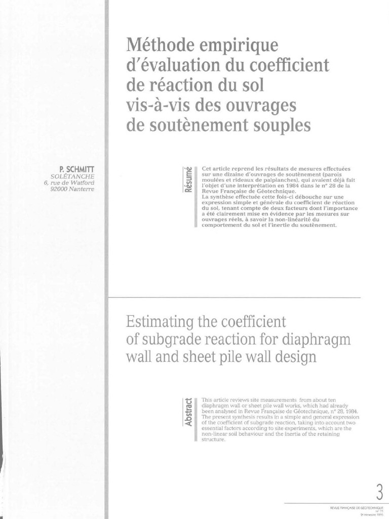 Schmidt - Horizontal Subgrade Modulus | PDF | Élasticité (Physique ...