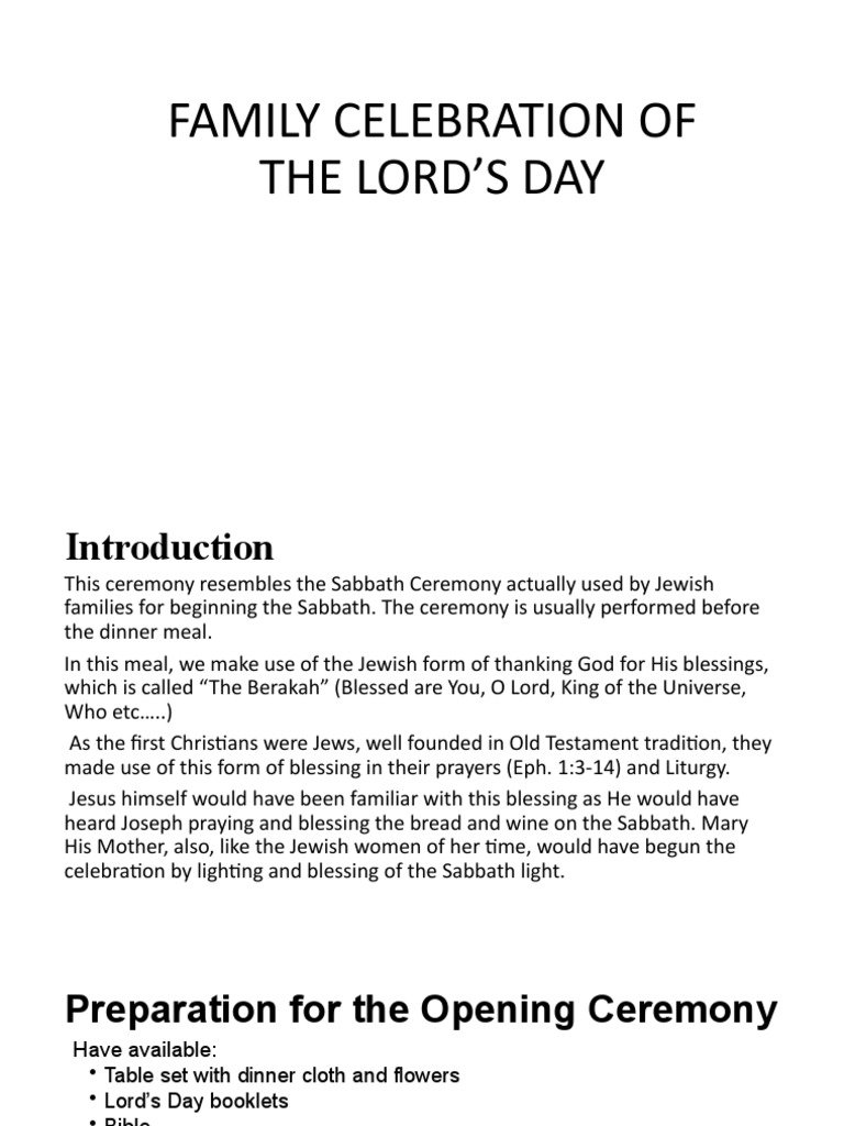 CFC Lords Day Celebration | PDF | Blessing | Jesus