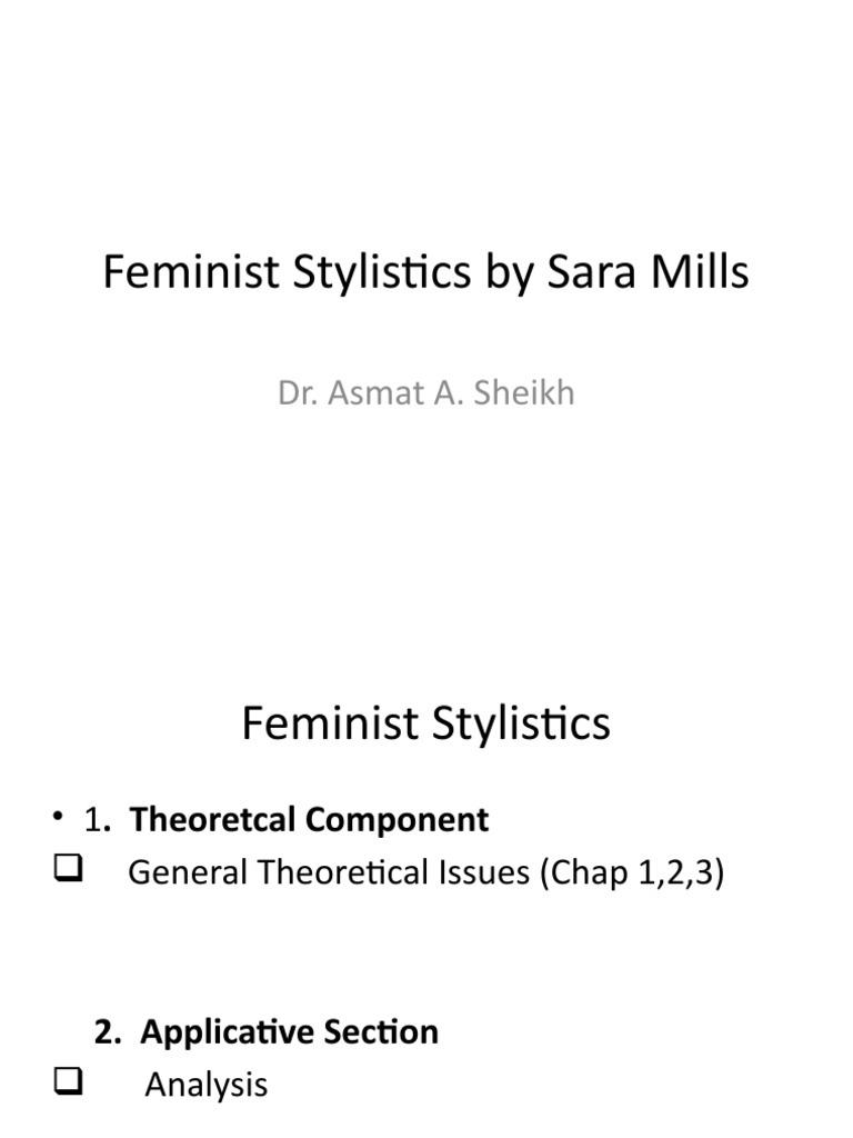 Feminist Stylistics by Sara Mills | PDF | Discourse | Feminism