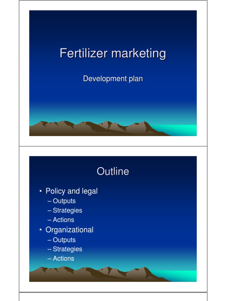 Fertilizer Marketing Plan | PDF | Fertilizer | Soil
