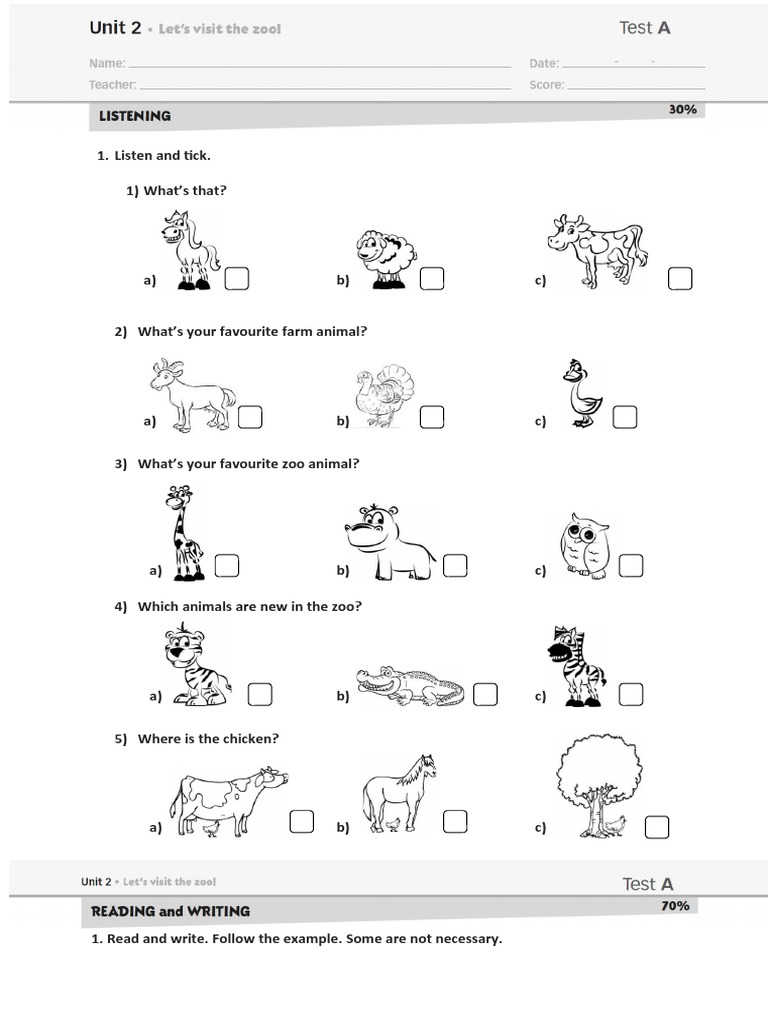 lr4 Unit 2 Test A | PDF