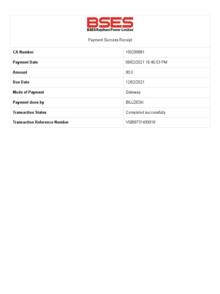 BSES Rajdhani Power Limited - 8 Feb 21 | PDF | Finance & Money Management