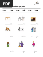 Dictado de Sílabas M | PDF