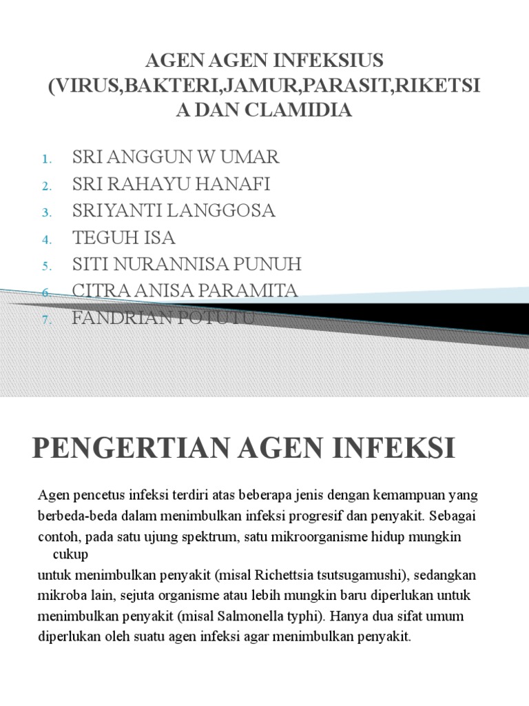 Agen Agen Infeksius (Virus, Bakteri, Jamur, Parasit, Riketsia Dan ...