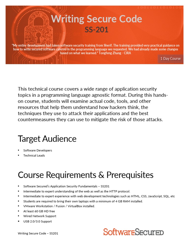 Writing Secure Code: Target Audience | PDF | World Wide Web | Internet ...