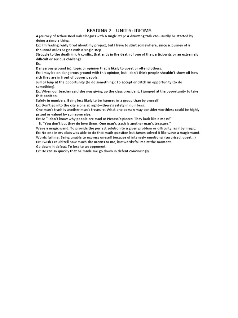 Understanding Common Idioms | PDF | General Fiction