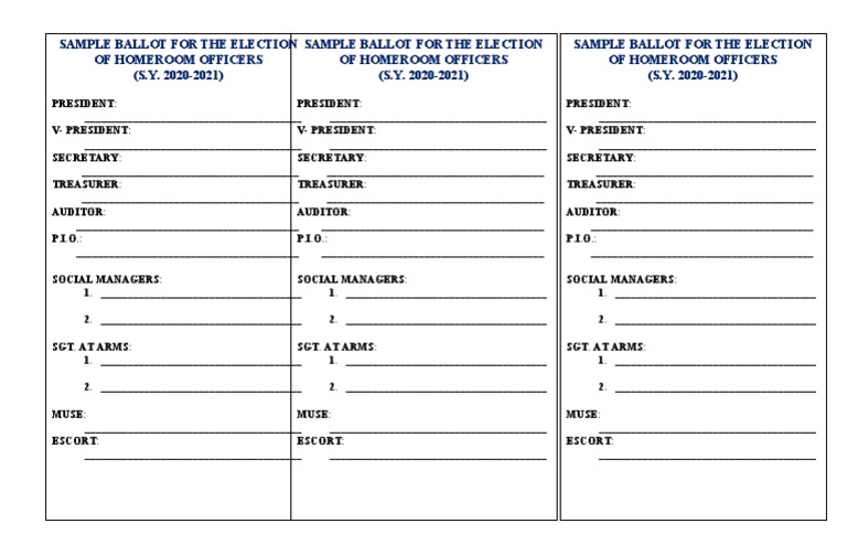 Election Ballot | PDF